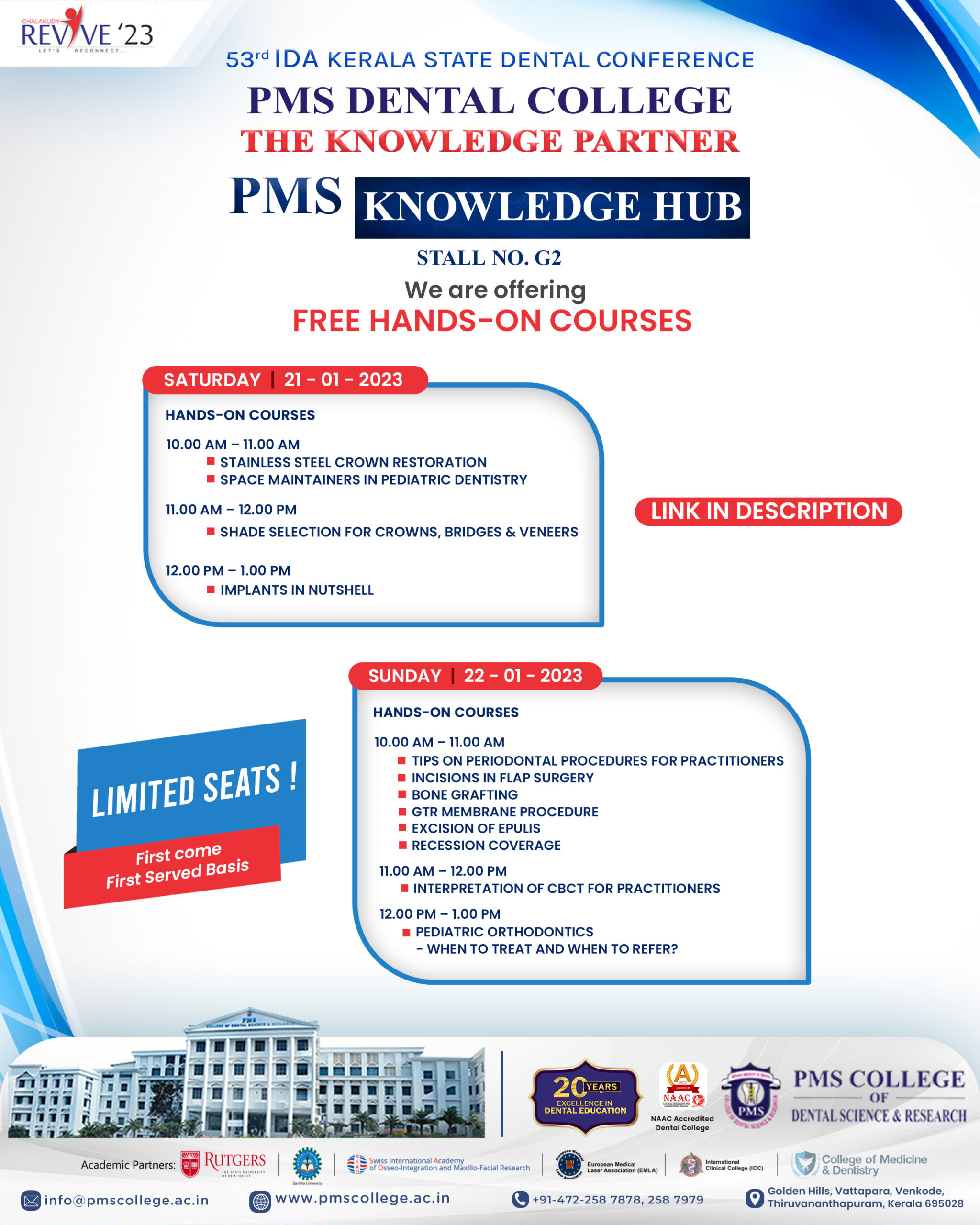 53rd IDA KERALA STATE DENTAL CONFERENCE - PMS Dental College