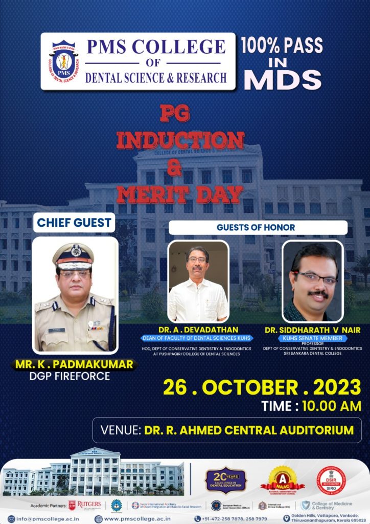 PG Induction and merit day - PMS Dental College