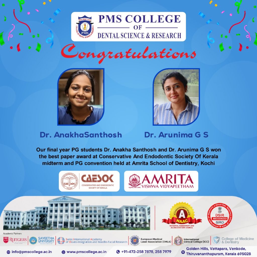Celebrating Excellence. - PMS Dental College